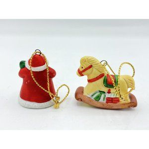 Russ | Holiday | Miniature Christmas Figures Ornament Santa And Rocking ...